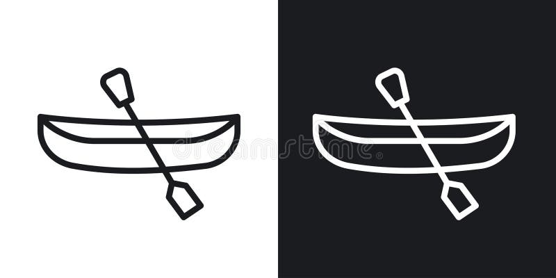 Canoe vecor icon set stock illustration. Illustration of nature - 340494774