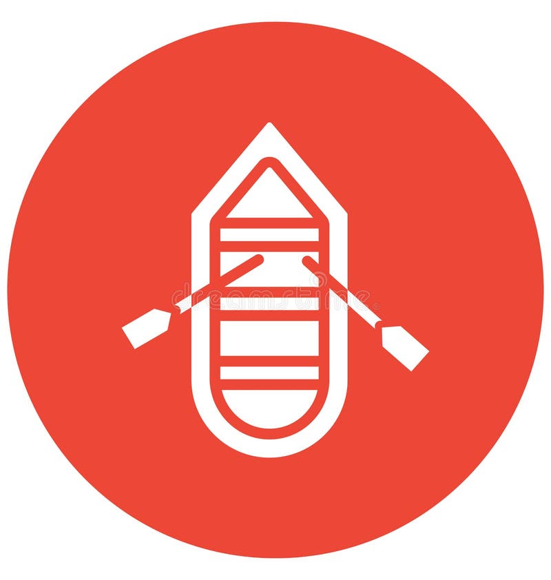 Canoe Vector Icon Which Can Be Easily Modified or Edit in Any Color ...