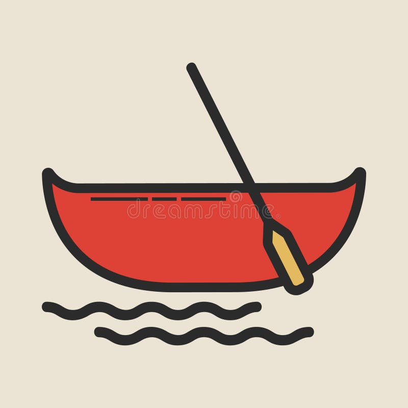 Canoe. Vector Illustration Decorative Design Stock Vector ...