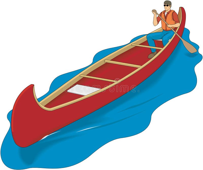 Canoe vector illustration stock vector. Illustration of isolated - 30199234