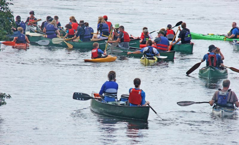 Canoeing Kayaking Down the River Bann Ireland Editorial Image - Image ...