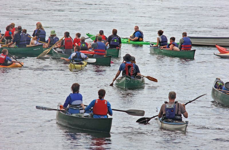 Canoeing Kayaking Down the River Bann Ireland Editorial Image - Image ...