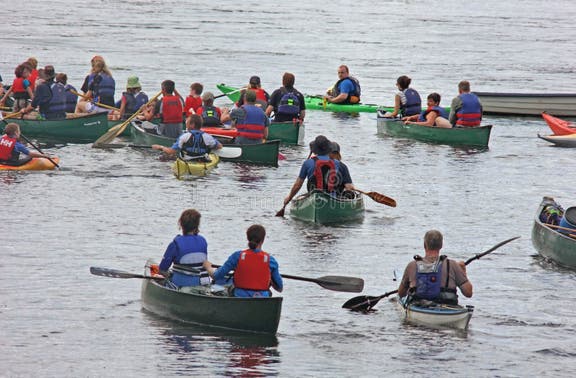 Canoeing Kayaking Down the River Bann Ireland Editorial Image - Image ...