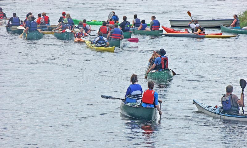 Canoeing Kayaking Down the River Bann Ireland Editorial Stock Photo ...