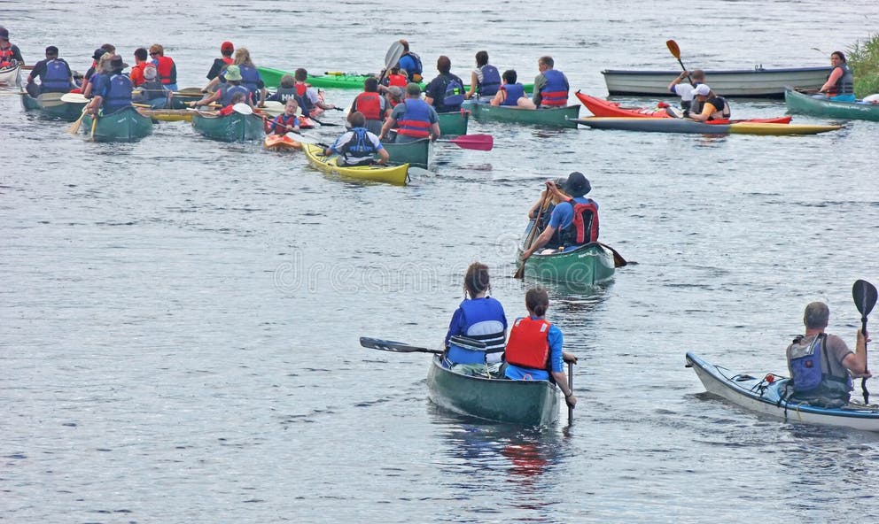 Canoeing Kayaking Down the River Bann Ireland Editorial Stock Photo ...
