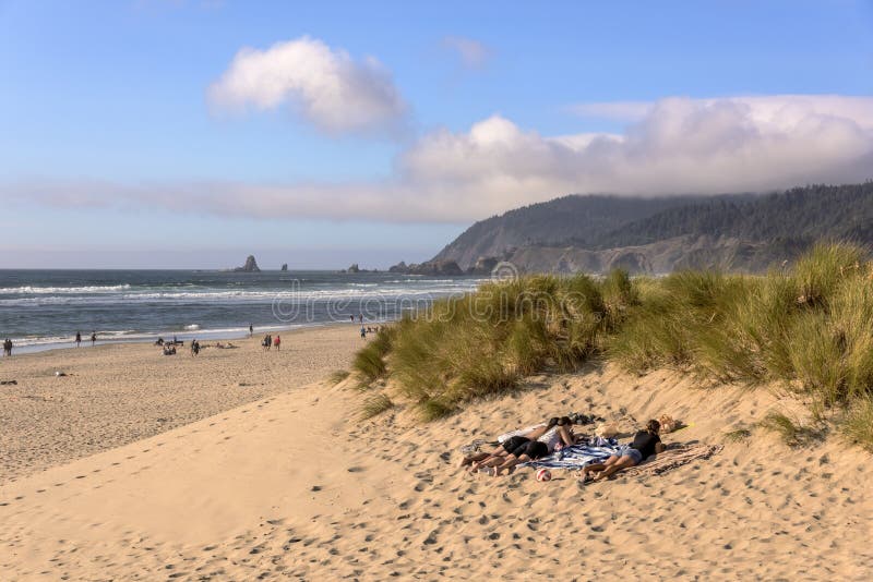 Canon Beach on the Oregon Coast. Editorial Stock Photo - Image of ...