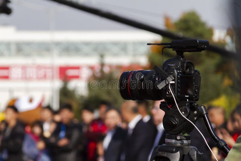 A Canon DSLR Camera Being Used in a Event Editorial Stock Image - Image ...