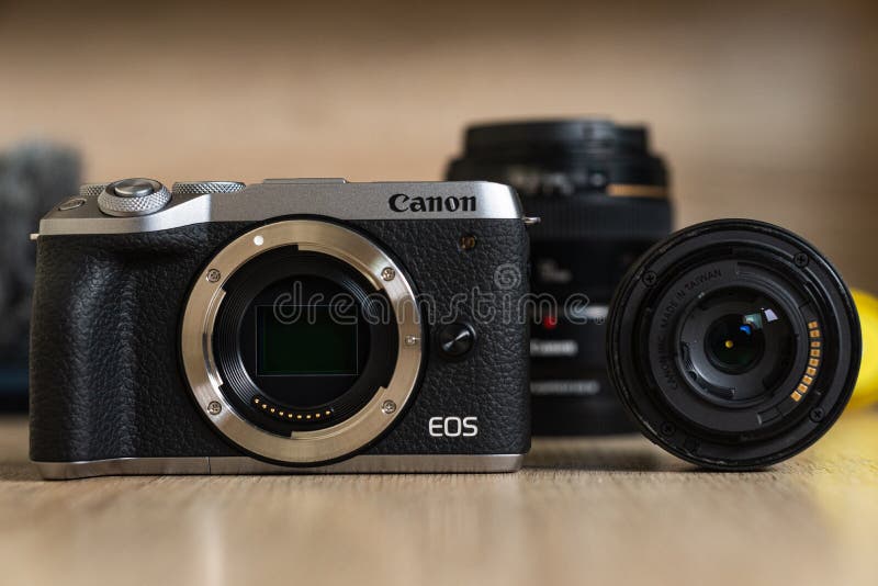 The Canon EOS M6 Mark II editorial stock image. Image of concept ...