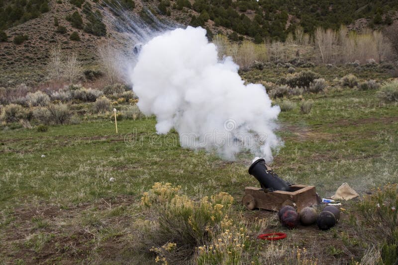 Canon firing stock photo. Image of canon, fire, munition - 968912