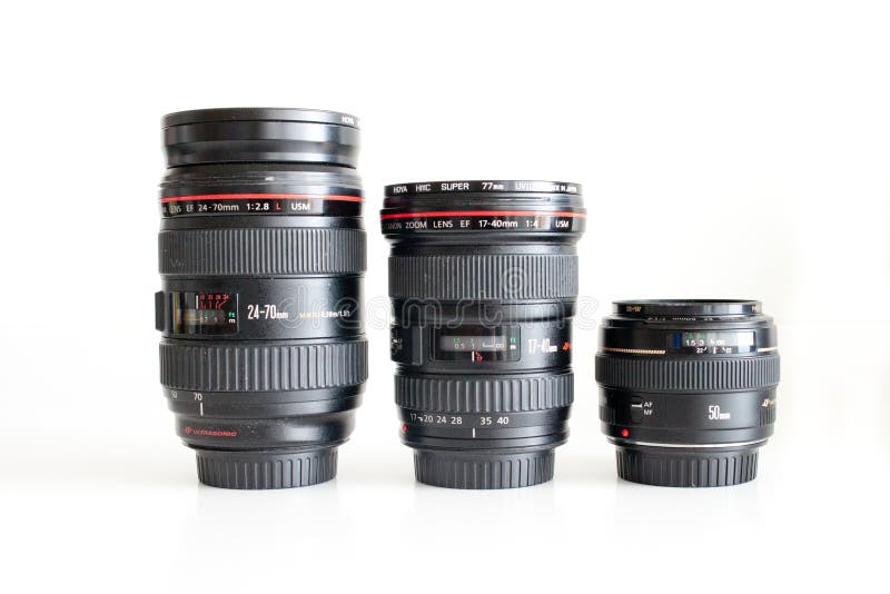 Canon lenses for dslr editorial stock photo. Image of camera - 36712618