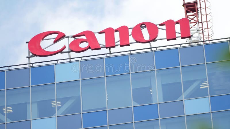 Canon sign editorial stock photo. Image of corner, camera - 72666353