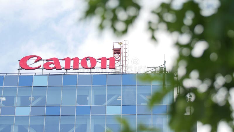 Canon sign editorial stock photo. Image of brands, angle - 72849323