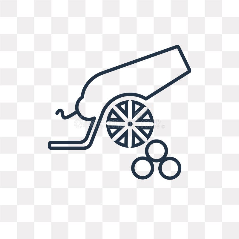 Linear Canon Icon from Army and War Outline Collection. Thin Line Canon ...