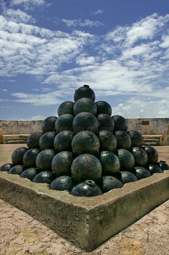 Canonballs stock photo. Image of stack, morro, clouds - 1043154