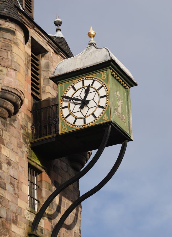 Canongate Tolbooth Clock stock image. Image of scotland - 7374905
