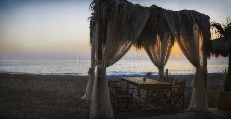 Canopy on Beach stock photo. Image of setting, serene - 233613848