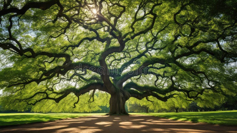Canopy round tree stock image. Image of environment - 371870679