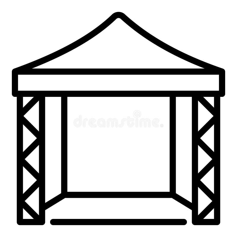 Canopy Scene Icon, Outline Style Stock Vector - Illustration of outside ...