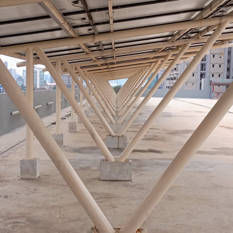 Canopy Sollar Cell Roof Top Editorial Stock Photo - Image of cell ...