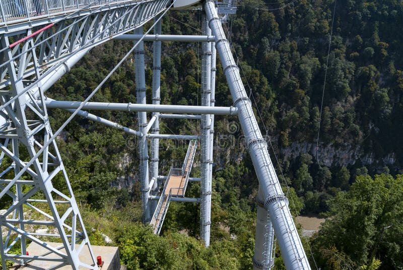 Canopy Walk, a Suspension Bridge Over the Gorge Stock Photo - Image of ...