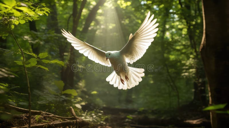 Canopy white dove flying stock illustration. Illustration of purpose ...