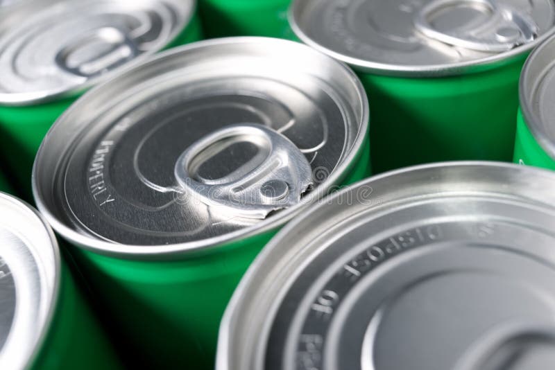 Cans close up stock photo. Image of group, detail, food - 150576952