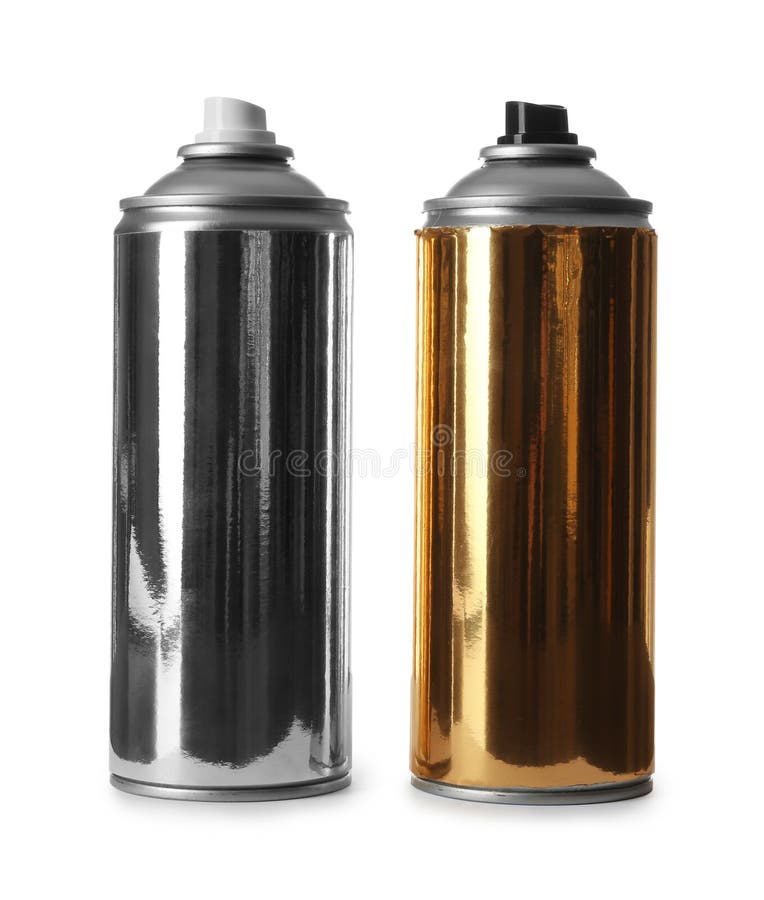 Cans of Different Spray Paints Stock Photo - Image of container, bottle ...