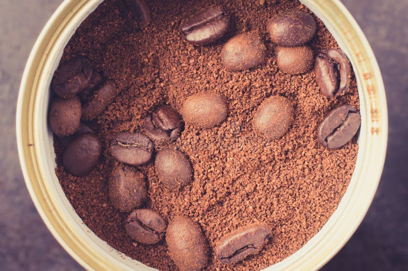 Cans of instant coffee stock image. Image of healthy - 19632515