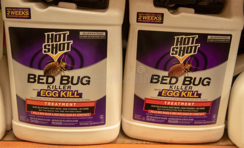 Cans of Hot Shot Bed Bug Killer Editorial Stock Image - Image of ...