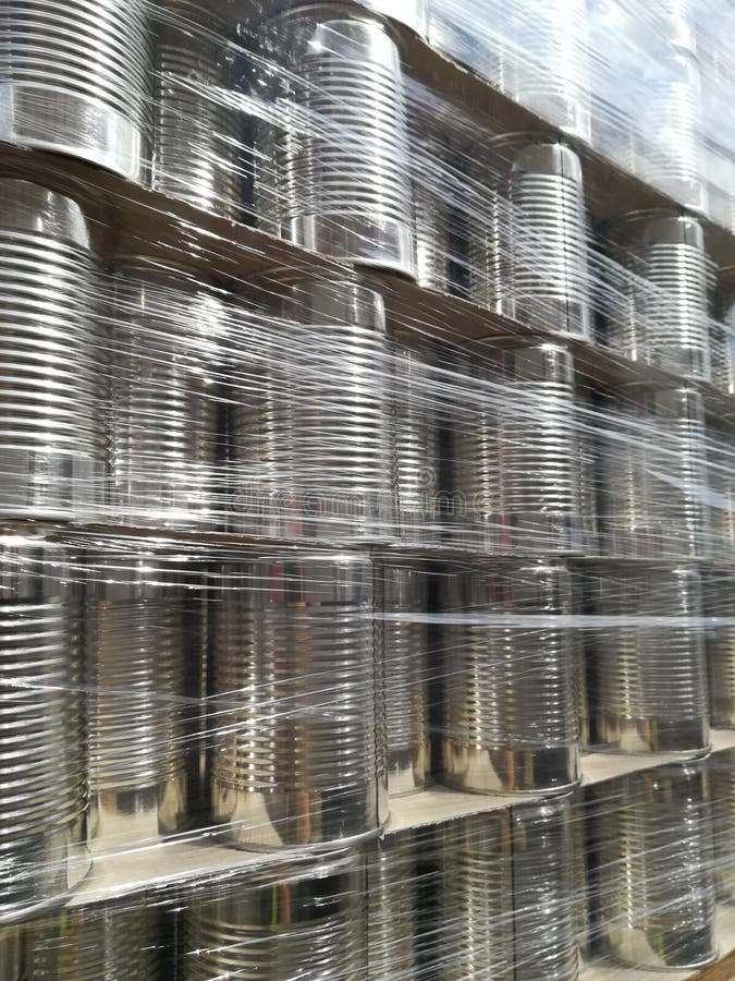 Cans palletized stock photo. Image of pallet, facade - 98508202