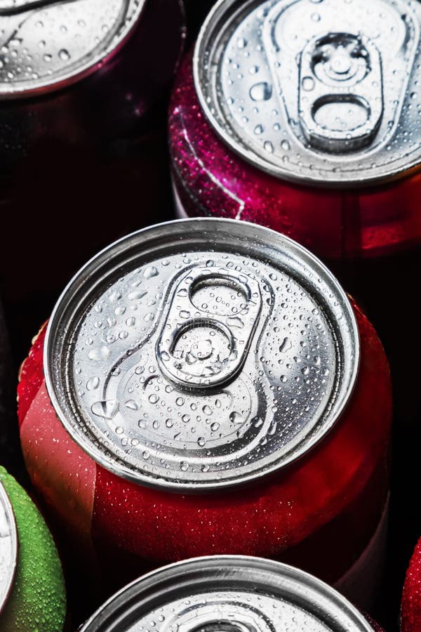 Cans of Sweet Drinks and Beer Stock Photo - Image of refreshment ...