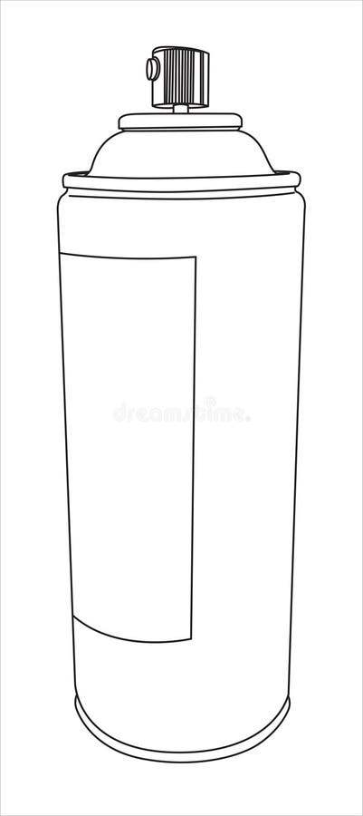 Canspray Outline Drawing in Eps10 Stock Illustration - Illustration of ...