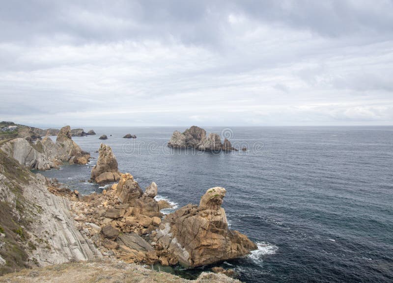 Cantabria, Costa Quebrada stock image. Image of green - 100050535