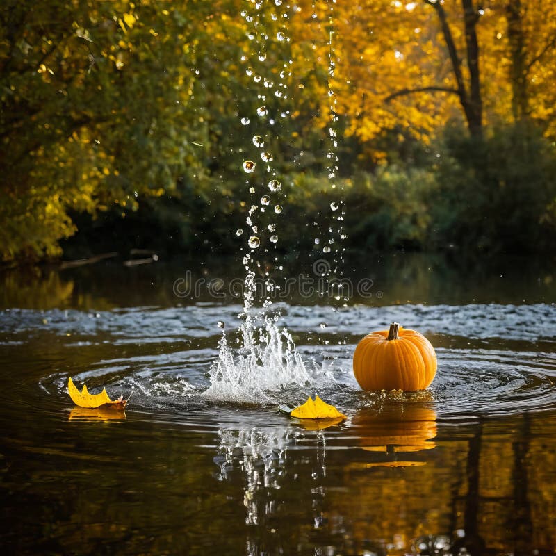Splash Water Cantaloupe in a Spray of Droplets Placed Against the ...