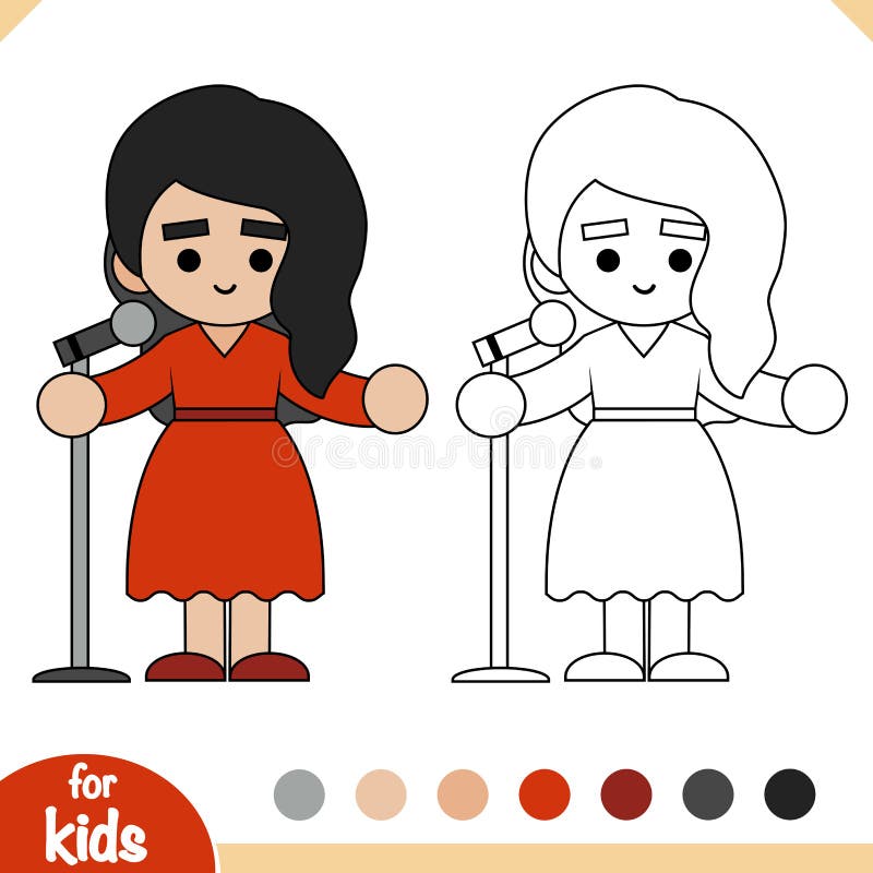 Pagina Di Coloritura Del Microfono Illustrazione di Stock ...