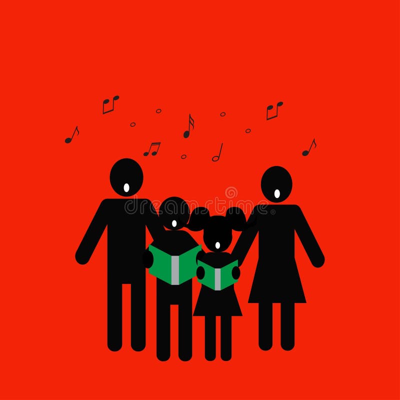 Children Silhouette Singing Stock Illustrations – 272 Children ...