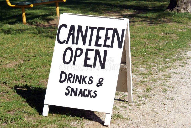 Canteen Open Sign stock image. Image of eatary, business - 96516693