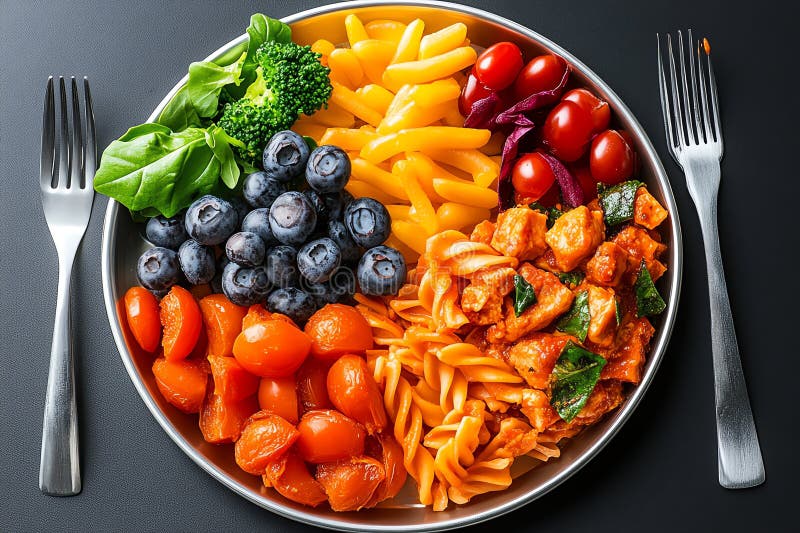 Canteen Trays, Balanced Meals, Vibrant Colors Make Lunchtime a Visual ...