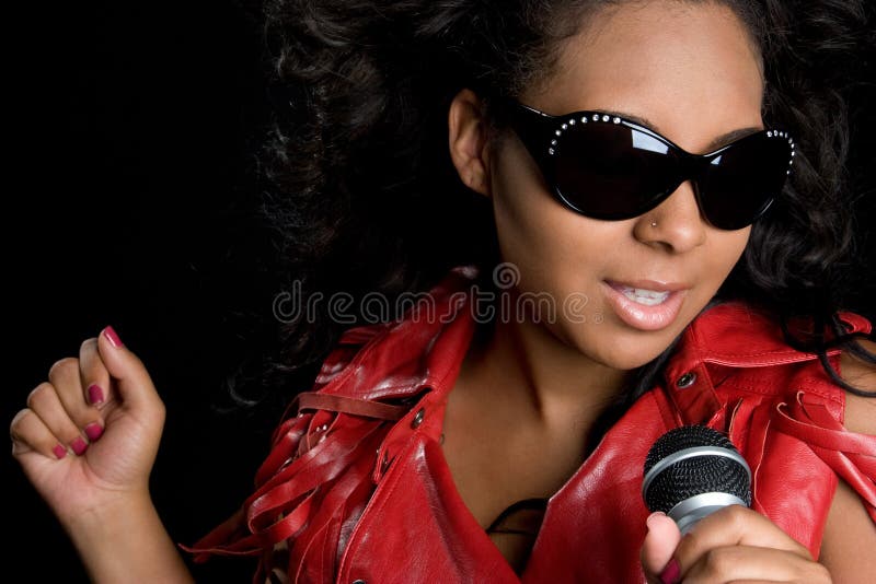 Canto della ragazza immagine stock. Immagine di adolescente - 10260799