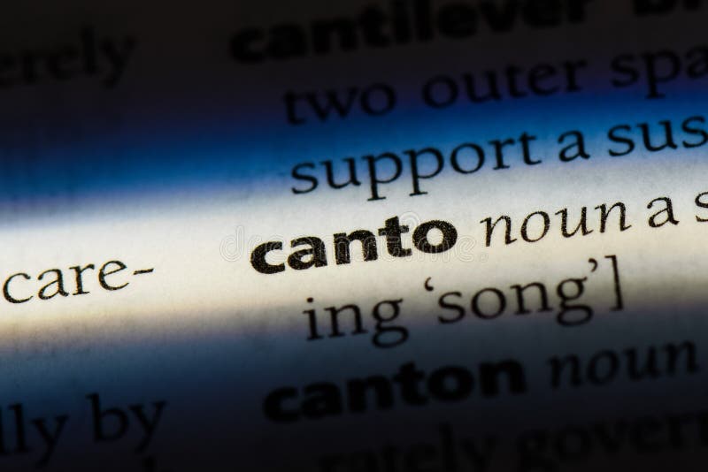 Canto stock image. Image of dictionary, definition, paper - 114405787