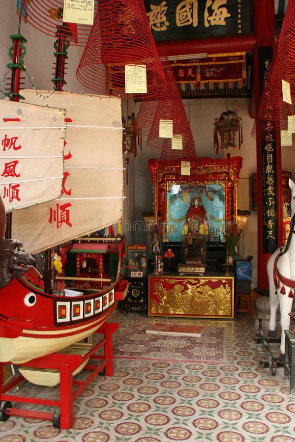 Canton Assembly Hall in Hoi an - Vietnam Stock Image - Image of writing ...