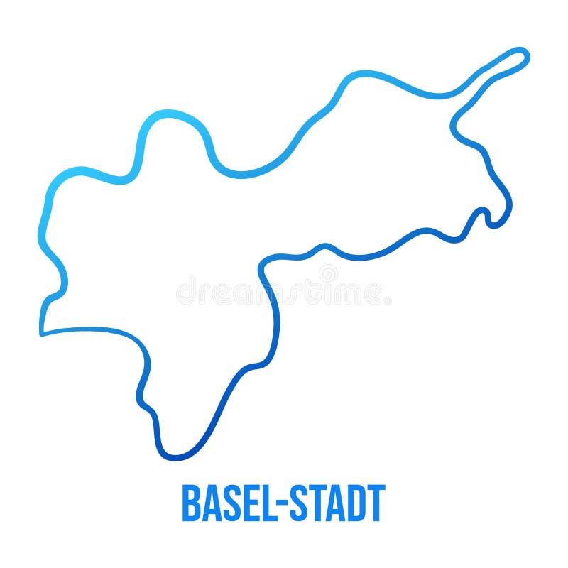 Canton of Basel Stadt map stock vector. Illustration of title - 333725029