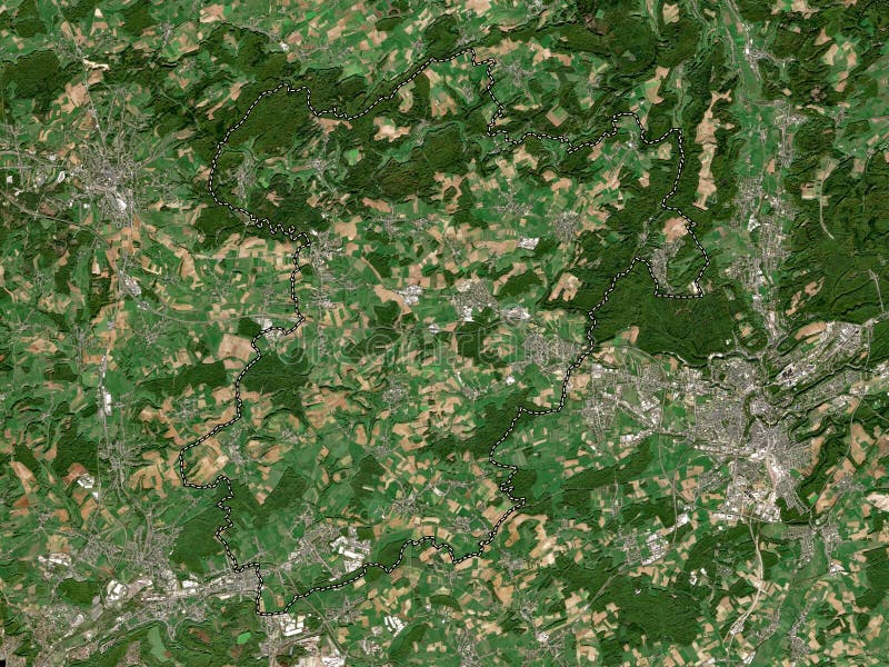 Canton Capellen, Luxembourg. Low-res Satellite. No Legend Stock ...