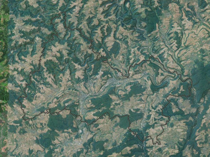 Canton Diekirch, Luxembourg. High-res Satellite. No Legend Stock ...