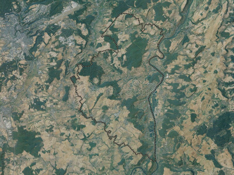Canton Remich, Luxembourg. High-res Satellite. No Legend Stock ...