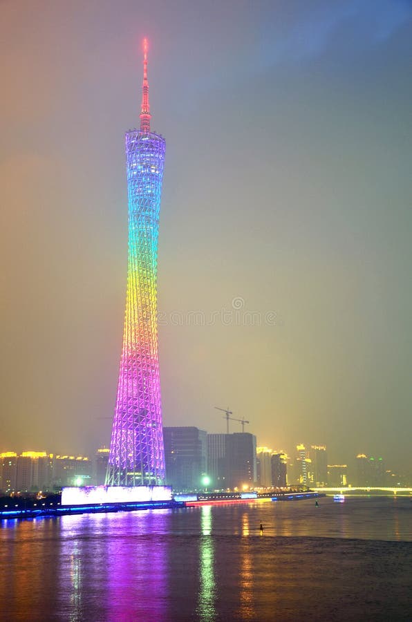 Canton Tower editorial stock image. Image of river, guangzhou - 24501384