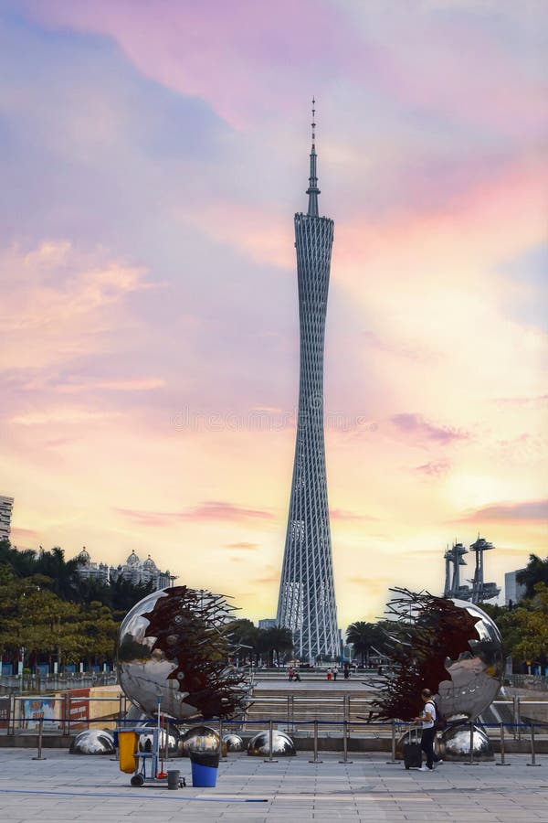 Canton tower editorial stock image. Image of china, guangzhoulibrary ...