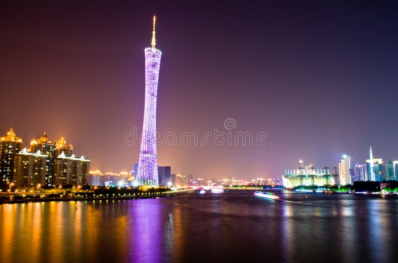 Canton tower editorial image. Image of landmarks, colour - 46568380