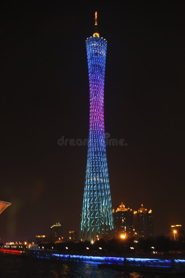 Canton Tower, Guangzhou, China Skyline on the Pearl River Editorial ...