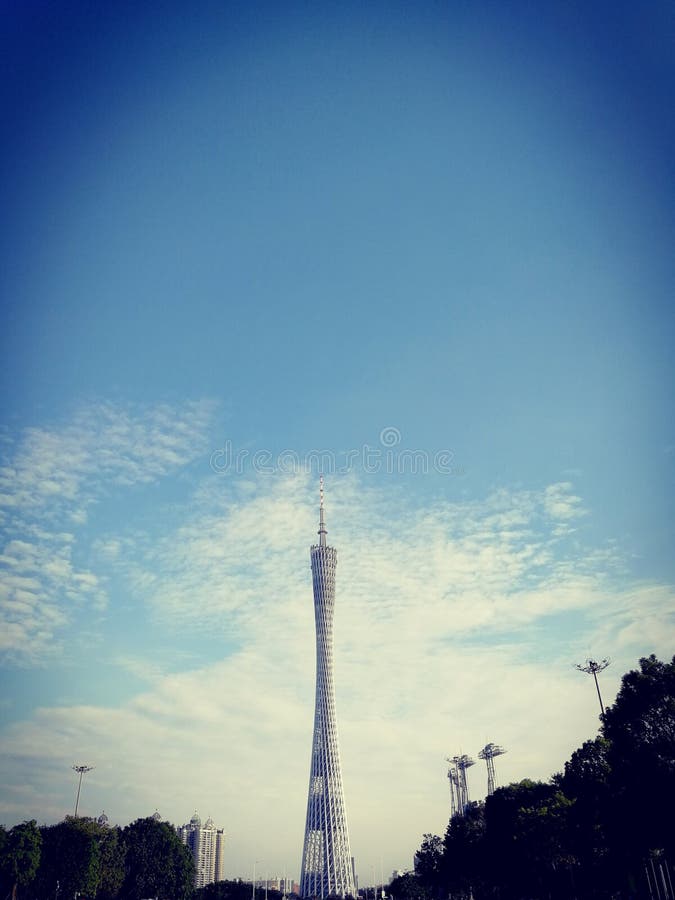 Canton tower editorial stock image. Image of angle, tower - 122014639